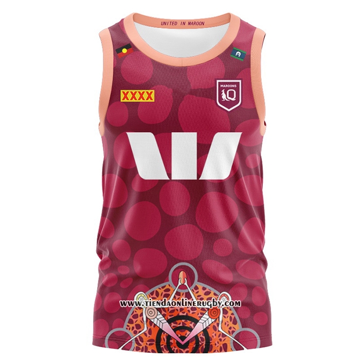 Tank Top Queensland Maroons Rugby 2024 Indigena Barato